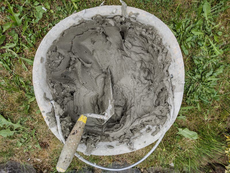 Freshly Prepared Cement for Construction Stock Image - Image of ...