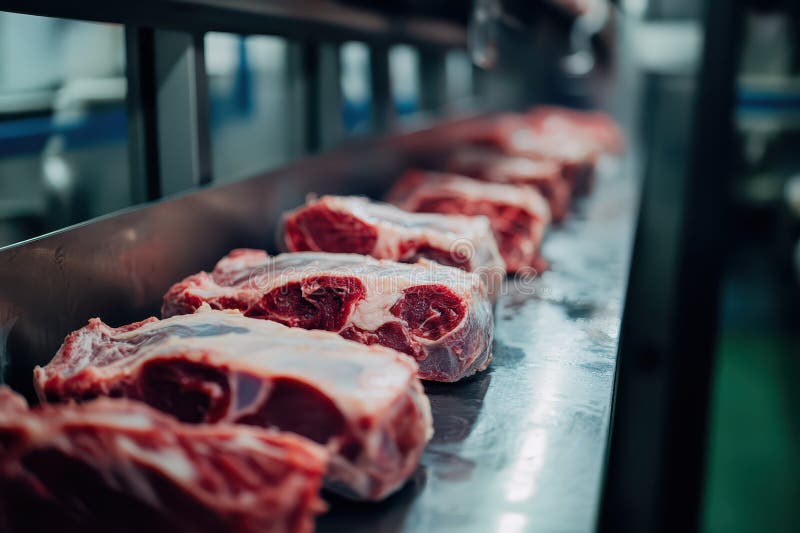 Freshly Prepared Meat Cuts Ready for Processing Stock Image - Image of ...