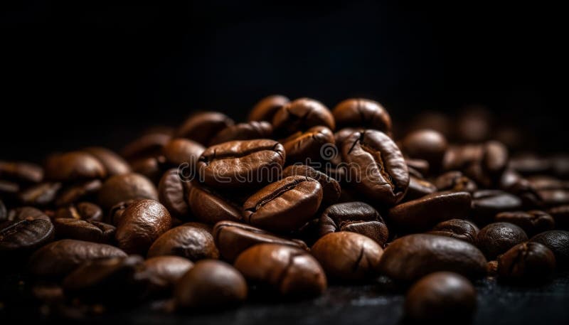 Freshly Roasted Coffee Beans, Dark and Scented Generative AI Stock ...