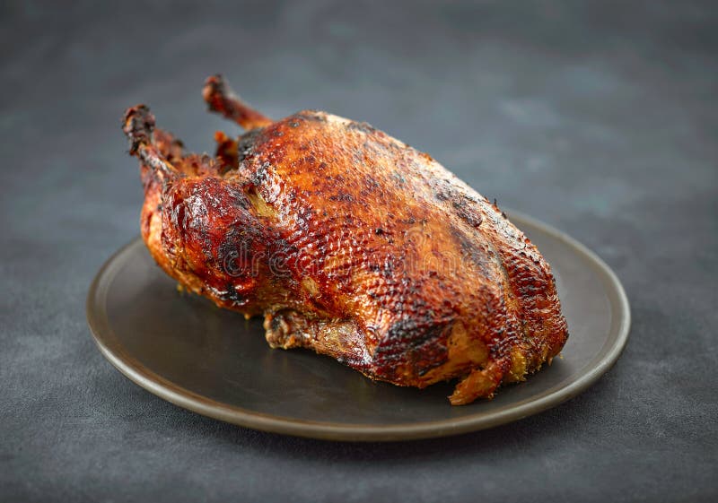Freshly roasted duck roast stock image. Image of grey - 207916831