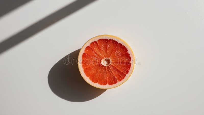 Freshly Sliced Half Grapefruit on a Simple Background. Stock Photo ...