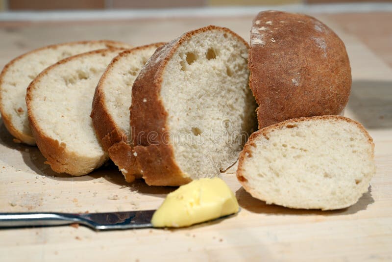 Sliced White Bread, Home Cooked Bread Ready for Making Sandwiches Stock ...
