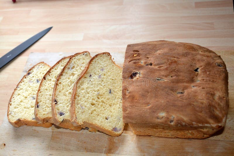 Sliced White Bread, Home Cooked Bread Ready for Making Sandwiches Stock ...