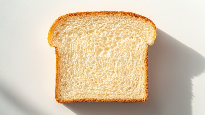Freshly Sliced White Bread with Soft Texture and Light Shadows Stock ...