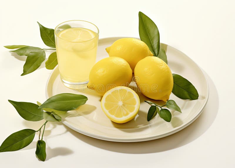 Freshly Squeezed Lemon Juice with Lemon Stock Illustration ...