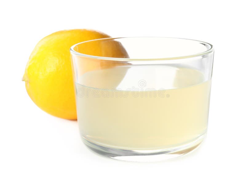 Freshly Squeezed Lemon Juice on White Background Stock Photo - Image of ...