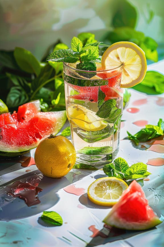 Freshly Squeezed Minty Lemonade Stock Photo - Image of healthy ...