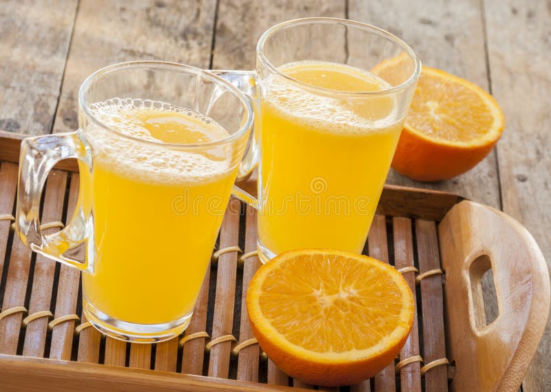 Freshly Squeezed Orange Juice Stock Image - Image of breakfast, portion ...