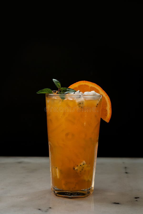 Freshly Squeezed Orange Juice and Dragon Fruit Cafe Menu Black ...