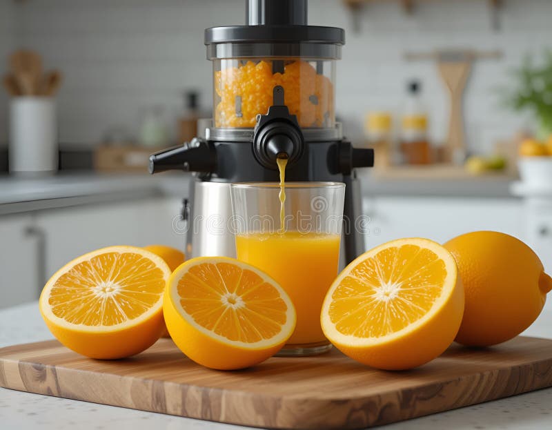 Freshly Squeezed Orange Juice Stock Illustration - Illustration of ...