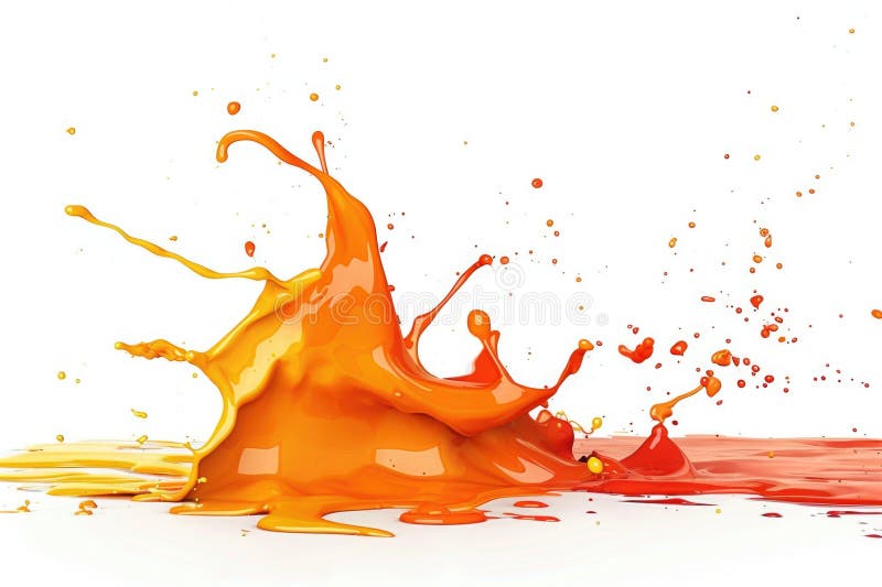 Freshly Squeezed Orange Juice Splashing on a Clean White Surface Stock ...