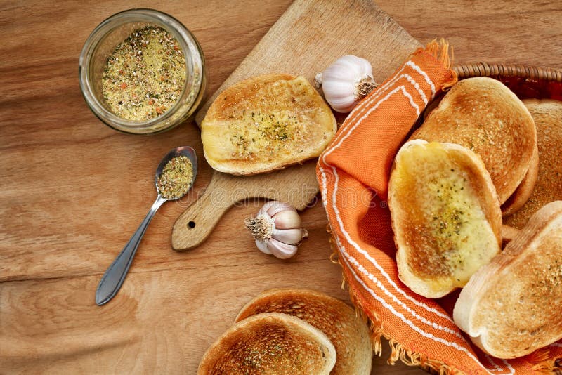 Freshly Toasted Bread for a Snack Stock Image - Image of brown, home ...
