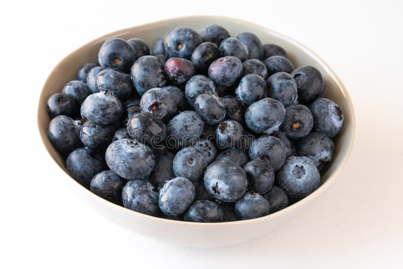 Freshly Washed Blueberries in a Bowl Stock Image - Image of macro ...
