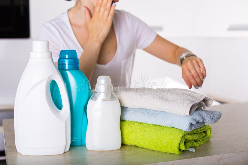 Clean laundry stock photo. Image of home, softener, washing - 63716208