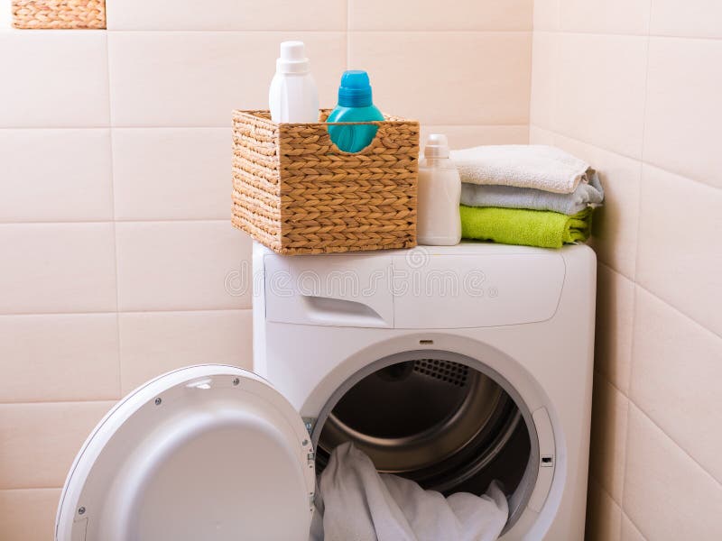 Freshly washed laundry stock image. Image of domestic - 93779919