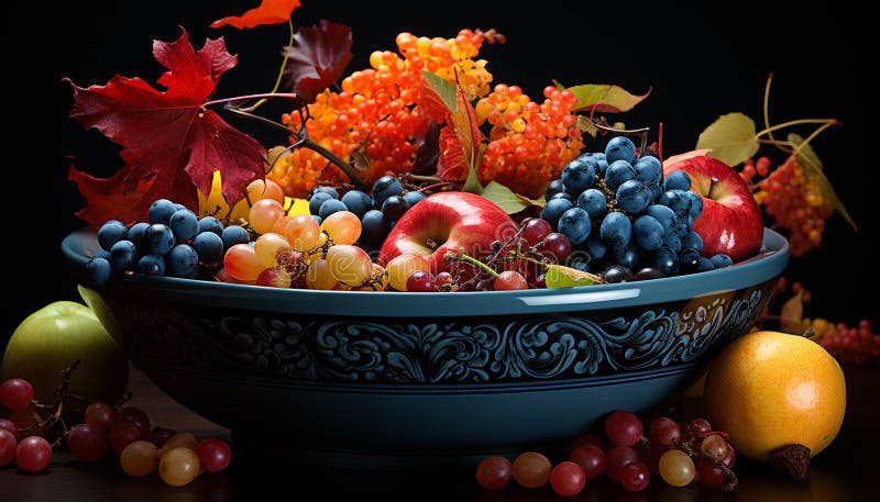 Freshness and Abundance of Nature Colors in a Healthy Fruit Bowl ...