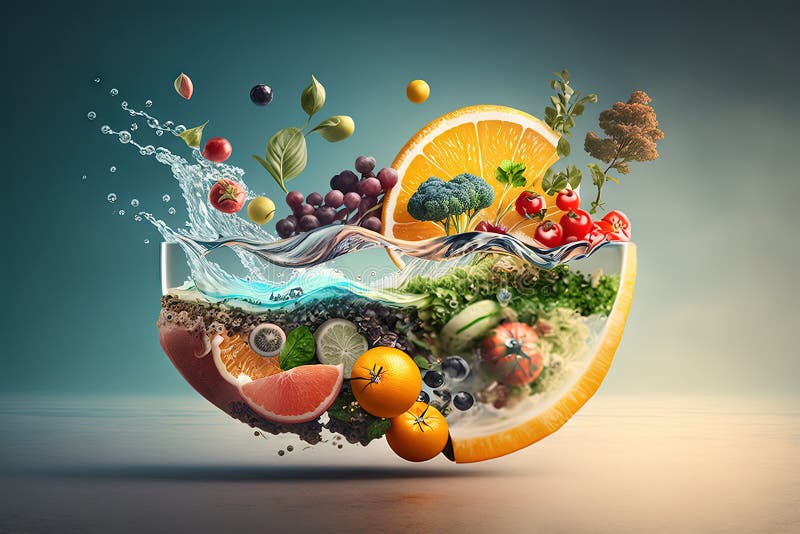 Freshness and Authenticity of Food Concept Illustration Generative Ai ...
