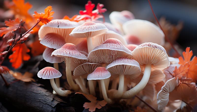 Freshness of Autumn Close Up of Edible Fly Agaric Mushroom Generated by ...