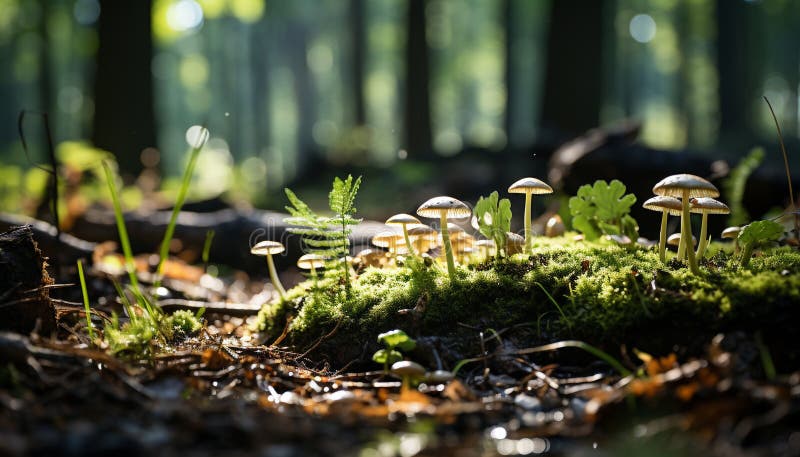 Freshness of Autumn, Nature Beauty in Multi Colored Forest Generated by ...