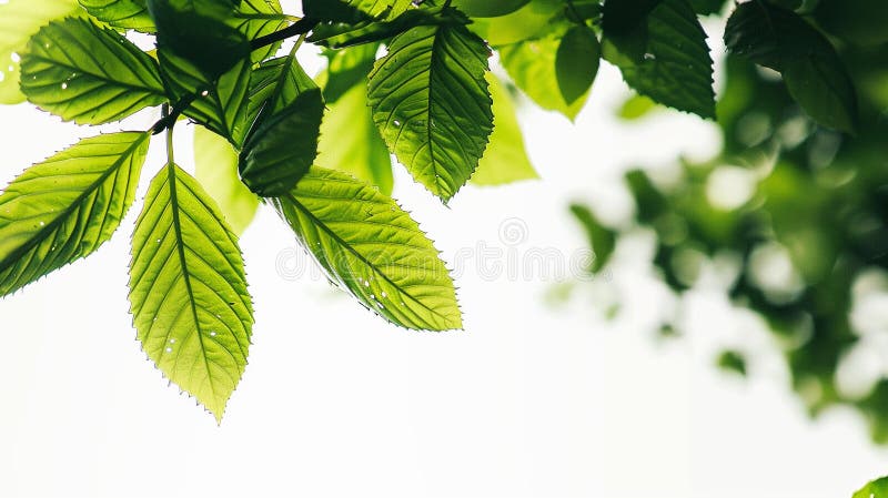 Freshness Background with Selective Focus and Bokeh Green Leaves ...
