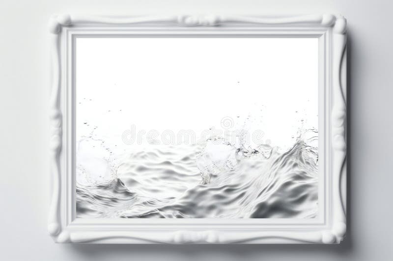 Freshness Design Wet Frame or Border with Water Stock Illustration ...
