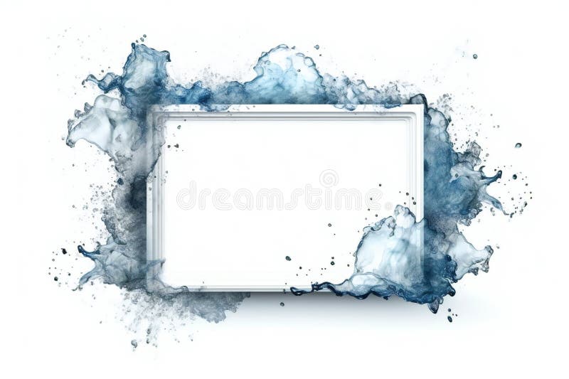 Freshness Design Wet Frame or Border with Water Stock Illustration ...