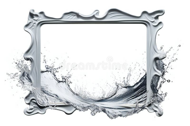 Freshness Design Wet Frame or Border with Water Stock Illustration ...