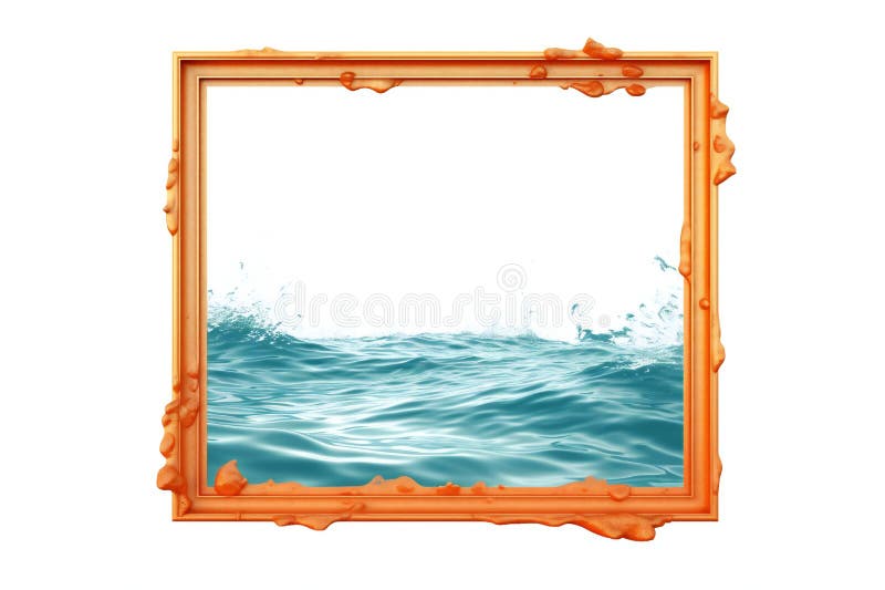 Freshness Design Wet Frame or Border with Water Stock Illustration ...