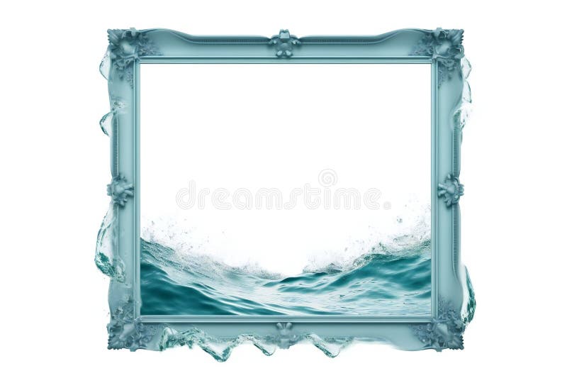 Freshness Design Wet Frame or Border with Water Stock Illustration ...