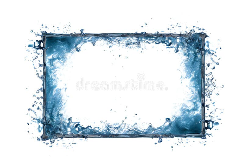 Freshness Design Wet Frame or Border with Water Stock Illustration ...