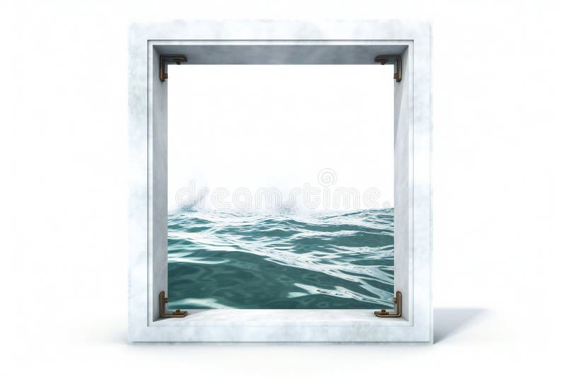 Freshness Design Wet Frame or Border with Water Stock Illustration ...