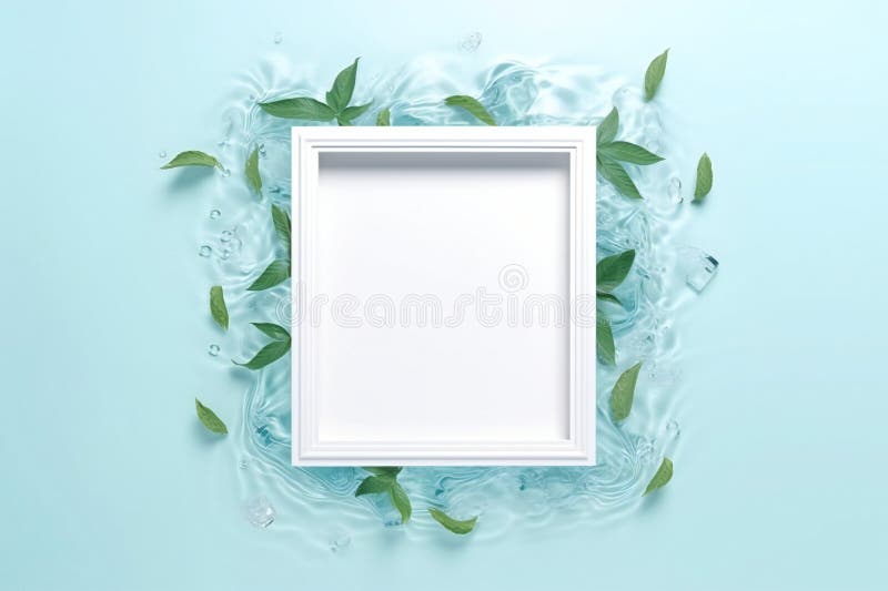 Freshness Design Wet Frame or Border with Water Stock Illustration ...
