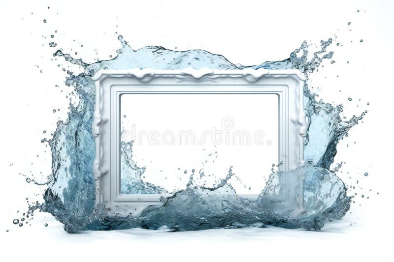 Freshness Design Wet Frame or Border with Water Stock Illustration ...