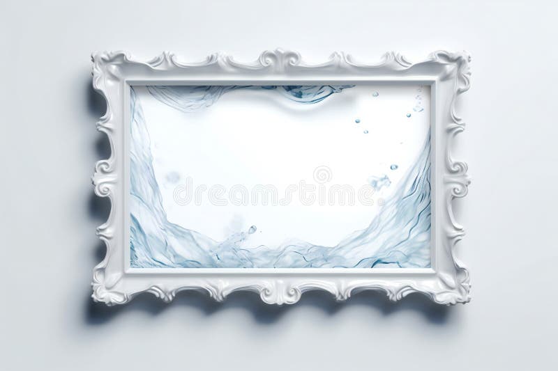 Freshness Design Wet Frame or Border with Water Stock Illustration ...