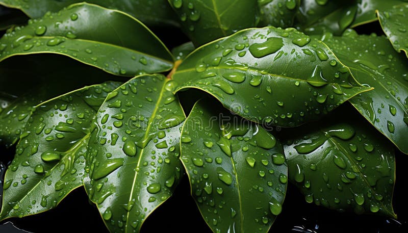 Freshness and Growth in Nature Vibrant Green Color Generated by AI ...