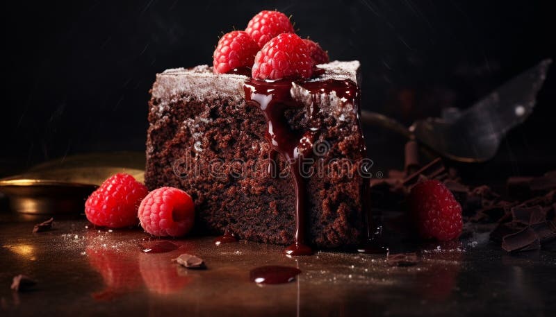 Freshness and Indulgence in Homemade Chocolate Raspberry Dessert ...