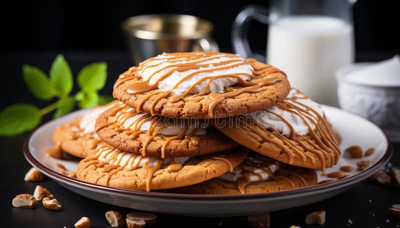 Freshness and Indulgence on a Plate of Homemade Gourmet Cookies ...