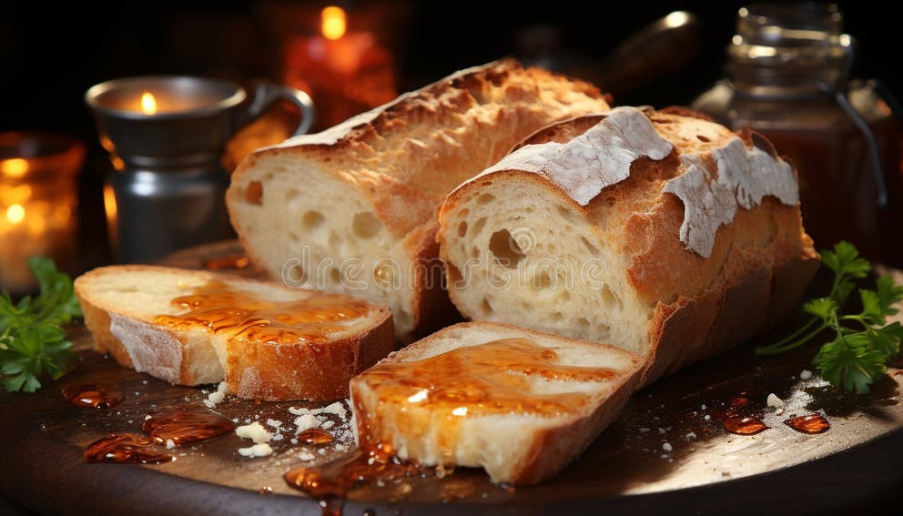 Freshness and Indulgence on a Rustic Plate, Ready To Eat Generated by ...