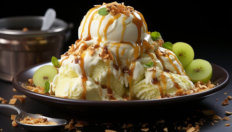 Freshness and Indulgence on a Summer Table, Healthy Eating Dessert ...