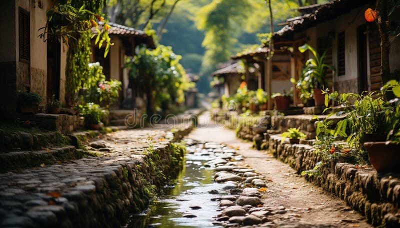 Freshness of Nature Beauty in a Tranquil Forest Scene Generated by AI ...