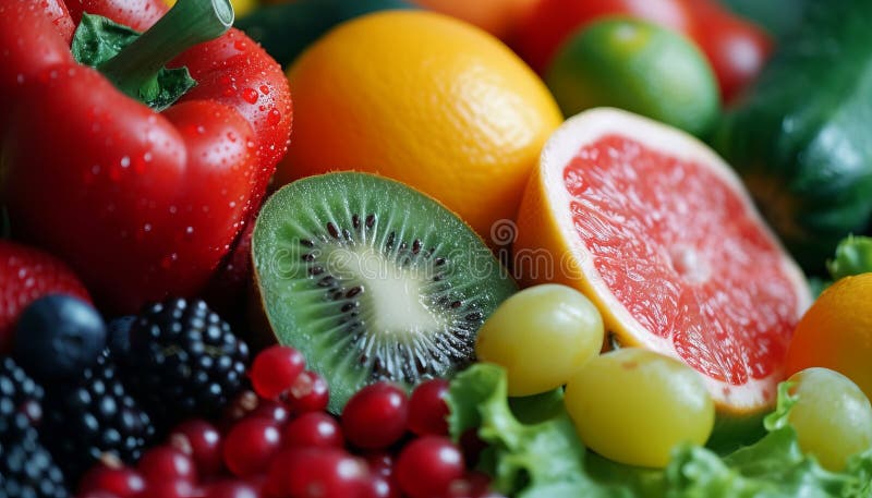 Freshness and Nature in a Close Up of Healthy Eating Stock Illustration ...