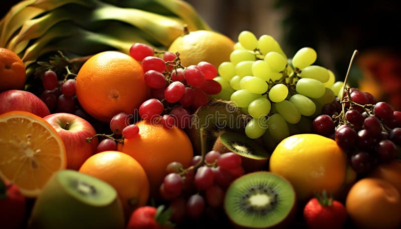 Freshness of Nature Vibrant, Juicy, Multi Colored Fruit Collection ...