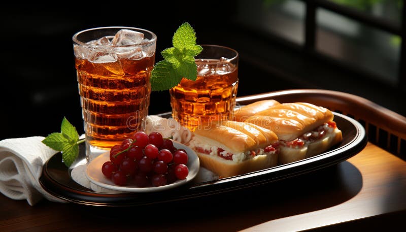 Freshness and Refreshment in a Glass of Ice Cold Drink Generated by AI ...