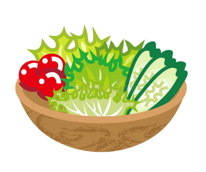 Freshness Salad stock vector. Illustration of cucumber - 85838236
