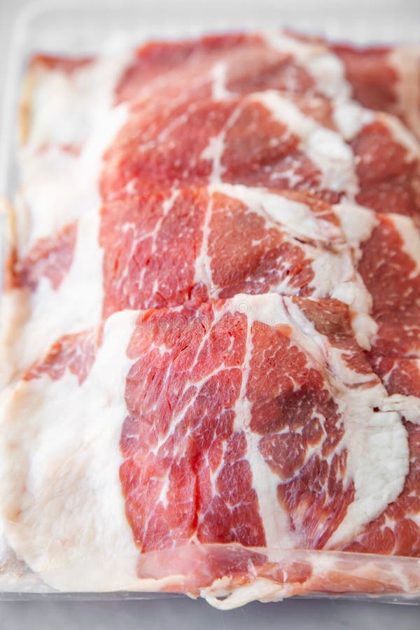 Fresh Sliced Raw Beef in Food Container Stock Photo - Image of fresh ...