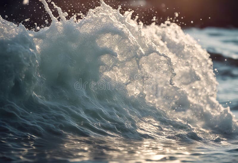 Freshness Splashing Water Bubble Waves Splash Blue Wave Set Dripped ...