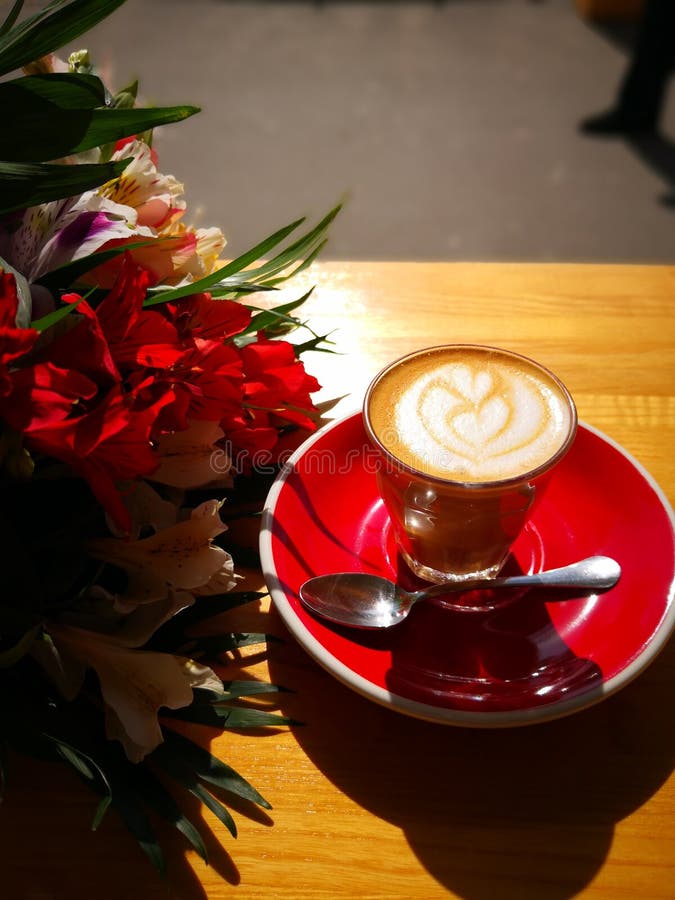 Coffee in Spring stock image. Image of cafe, coffee - 174951553