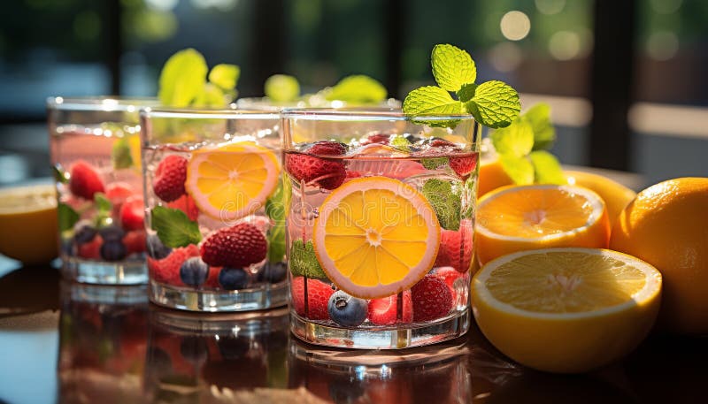 Freshness and Summer in a Refreshing Citrus Cocktail Generated by AI ...