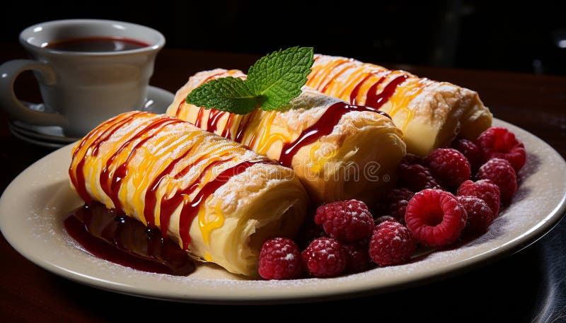 Freshness and Sweetness on a Plate, Gourmet Dessert Indulgence ...