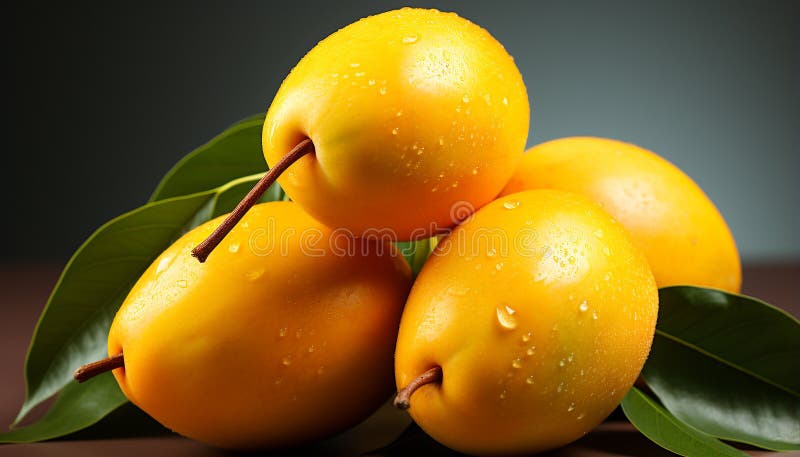 Freshness and Sweetness of Ripe, Juicy, Yellow Fruit Generated by AI ...